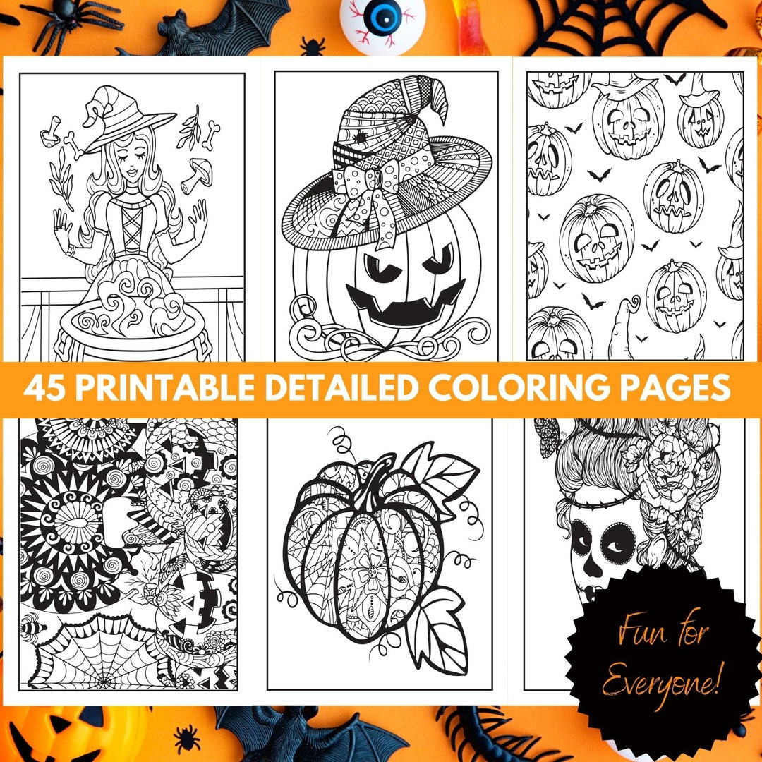 Halloween Coloring Book Halloween Coloring Pages Halloween Activity ...