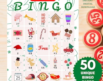 Christmas Bingo 35 Unique Bingo Cards Kids' Christmas Activity ...
