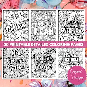 Beautifully Inspiring, 30 Coloring Pages for Adults and Teens ...