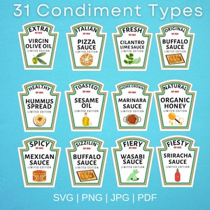 Condiments Shirt SVG Condiment Svg Group Condiment Shirt Svg Group ...