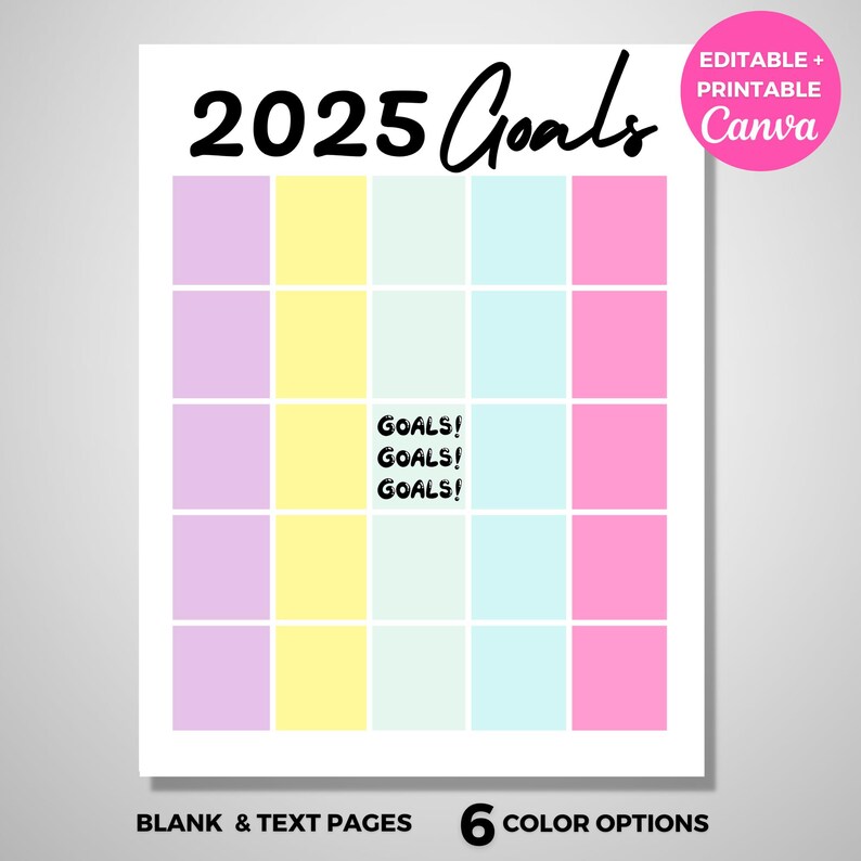 Vision Board Template Vision Board Bingo Vision Board Kit Vision Board ...