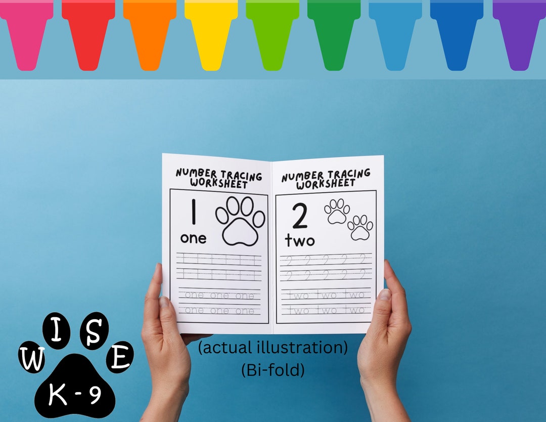 Preschool Dog-themed Count and Color Workbook - 1 to 10 - Trace & Learn ...