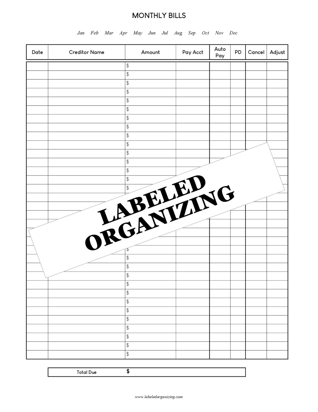 UPDATED! Monthly Bills Spreadsheet | Super Simple Style | Digital ...