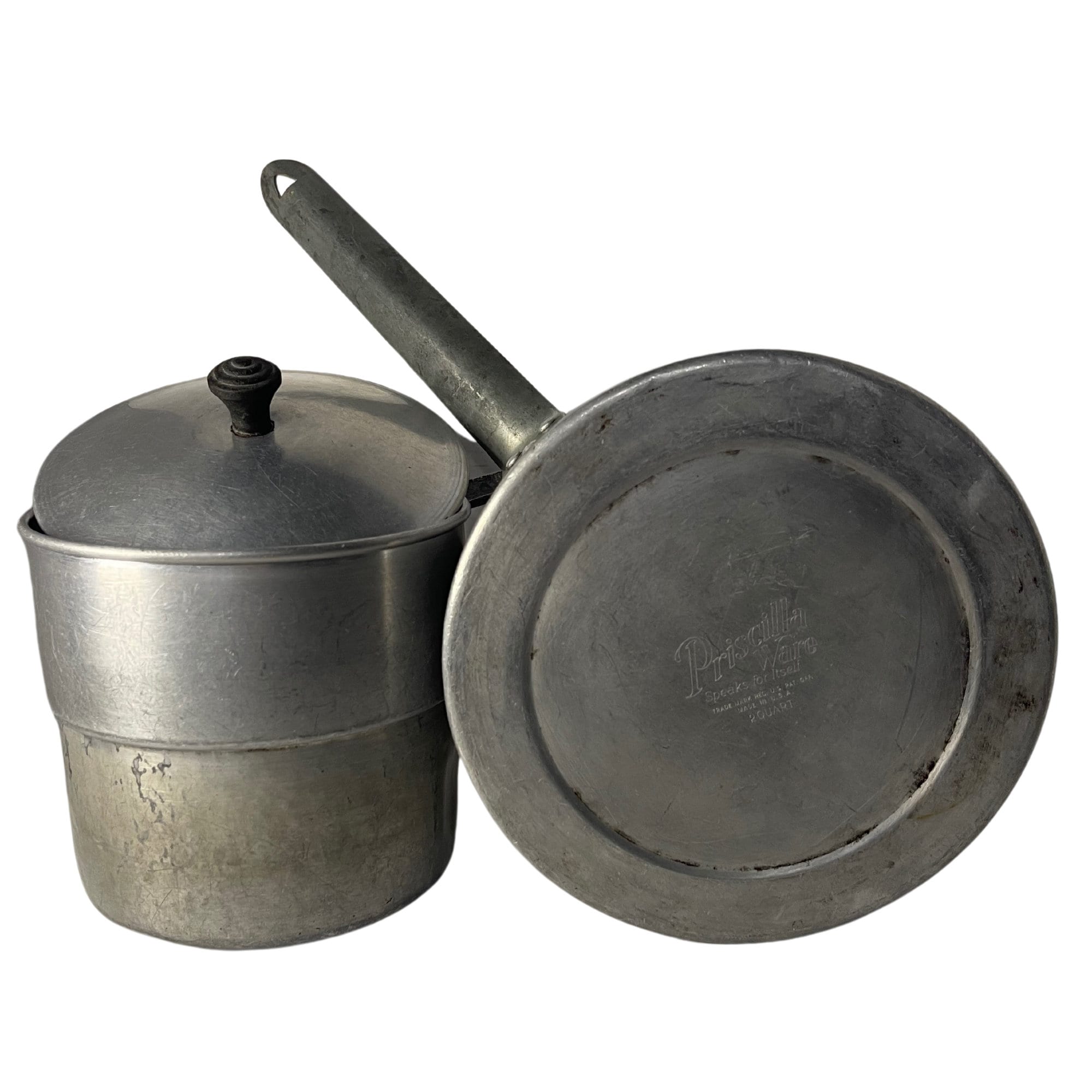 Priscilla Ware Double Boiler, Metal Cookware, Vintage Kitchen, Pots and ...