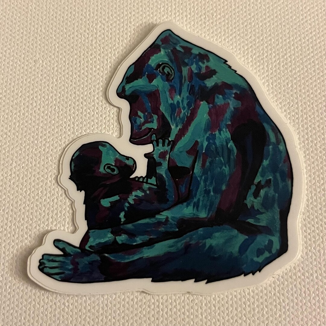 Gorilla Sticker, Great Ape Sticker, Gorilla, Primate, Mother’s Day Gift ...