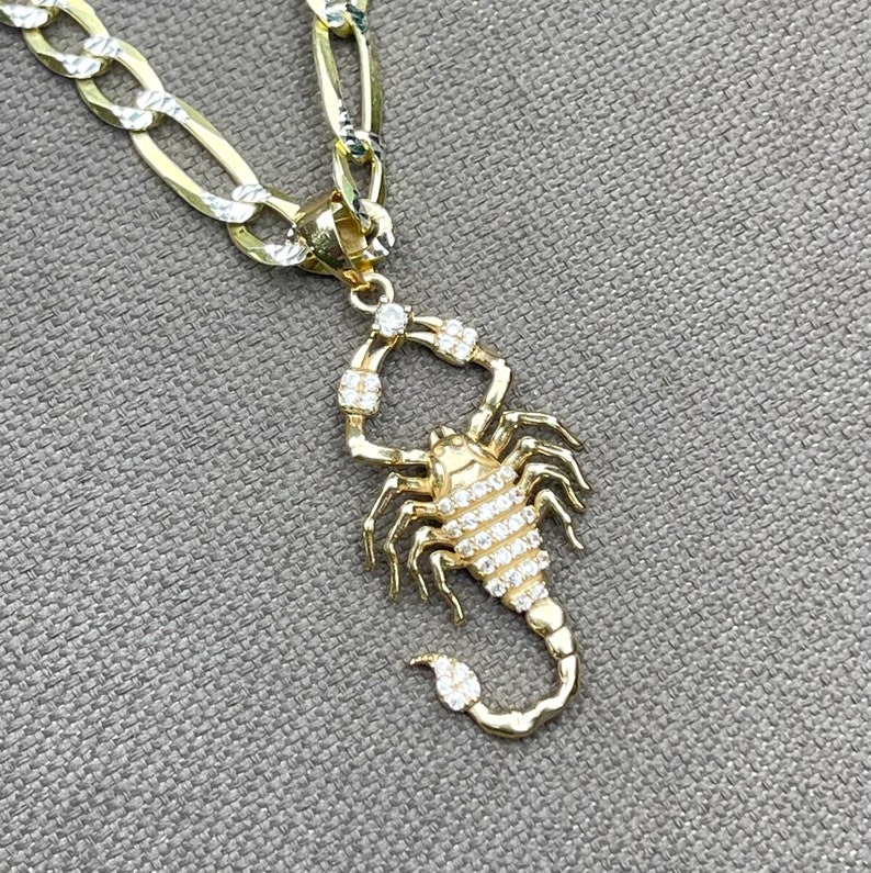 10K Gold Scorpion Pendant 10K Real Solid Gold Scorpio - Etsy