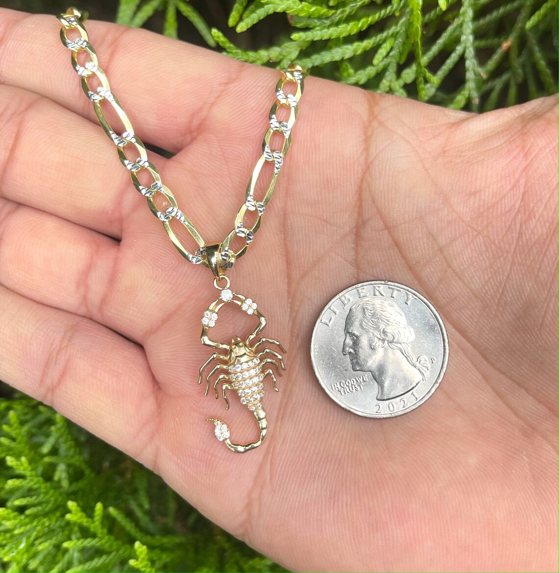 10K Gold Scorpion Pendant 10K Real Solid Gold Scorpio - Etsy