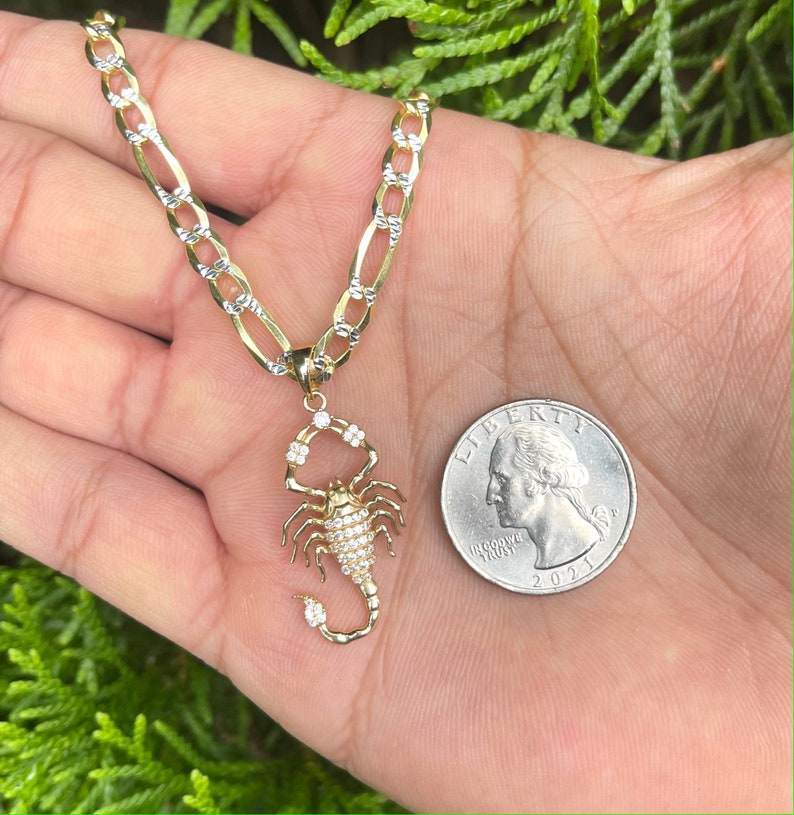 10K Gold Scorpion Pendant 10K Real Solid Gold Scorpio - Etsy