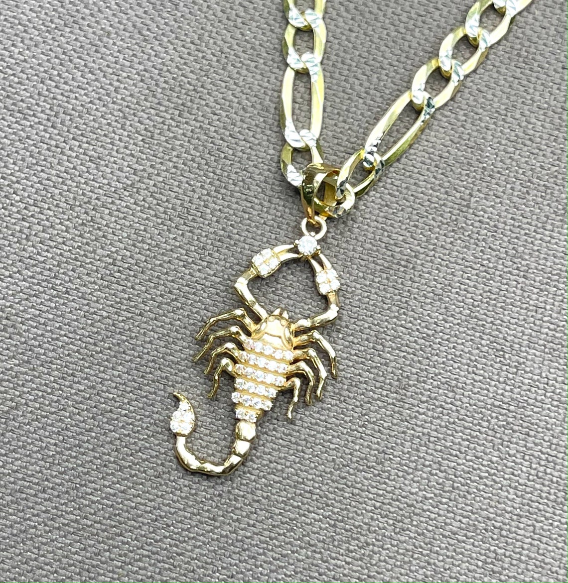 10K Gold Scorpion Pendant 10K Real Solid Gold Scorpio - Etsy