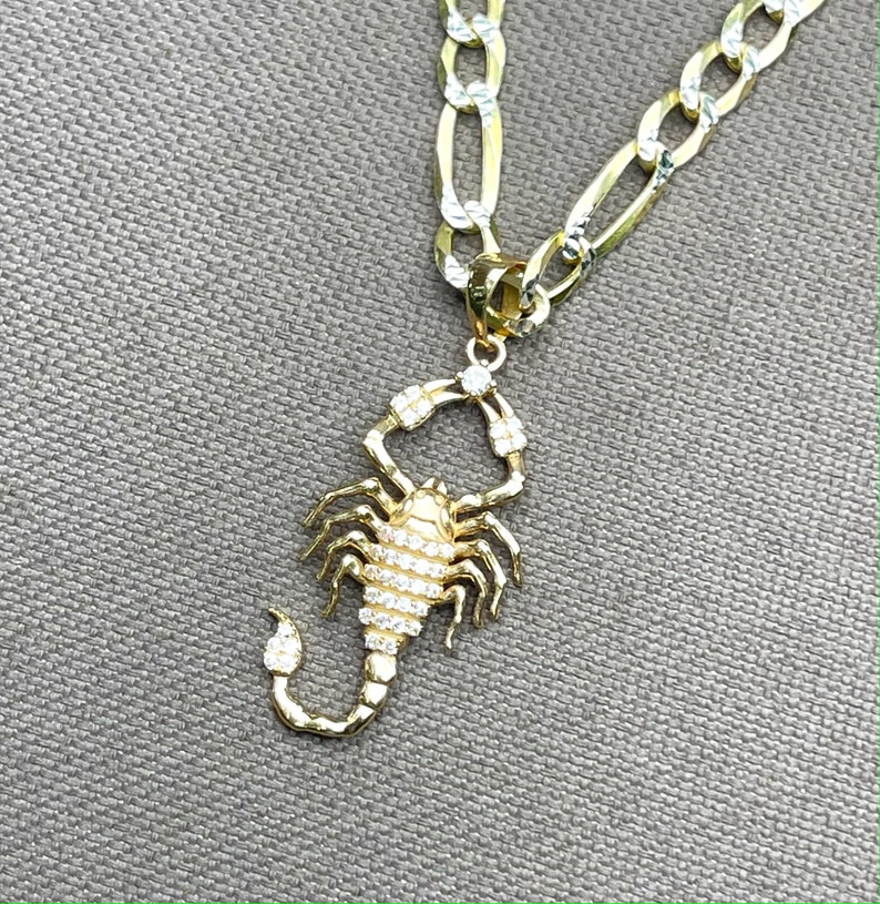 10K Gold Scorpion Pendant 10K Real Solid Gold Scorpio - Etsy