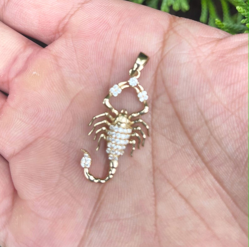 10K Gold Scorpion Pendant 10K Real Solid Gold Scorpio - Etsy