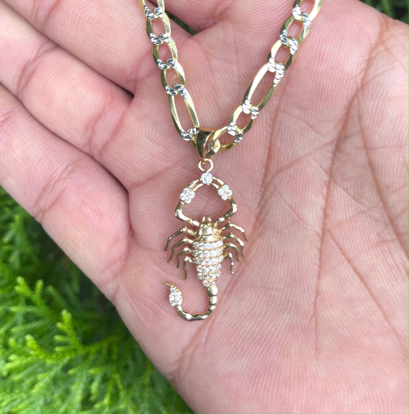 10K Gold Scorpion Pendant 10K Real Solid Gold Scorpio - Etsy