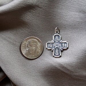 Sterling Silver Four Way Cross Necklace Pendant - Four Way Catholic ...