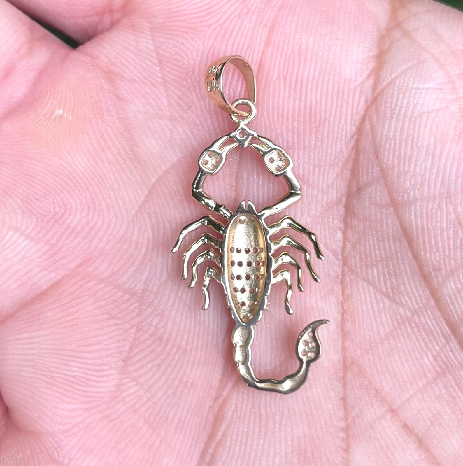 10K Gold Scorpion Pendant 10K Real Solid Gold Scorpio - Etsy