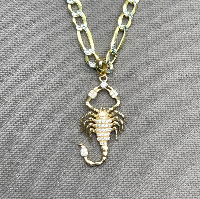 10K Gold Scorpion Pendant 10K Real Solid Gold Scorpio - Etsy