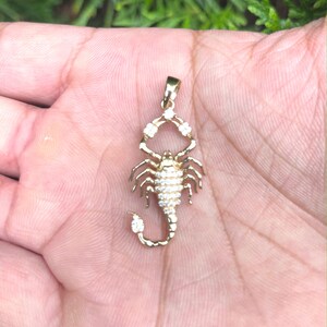 10K Gold Scorpion Pendant 10K Real Solid Gold Scorpio - Etsy