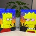 Cartoon Paintings Simpsons Stoned Lisa and Bart - Etsy Canada