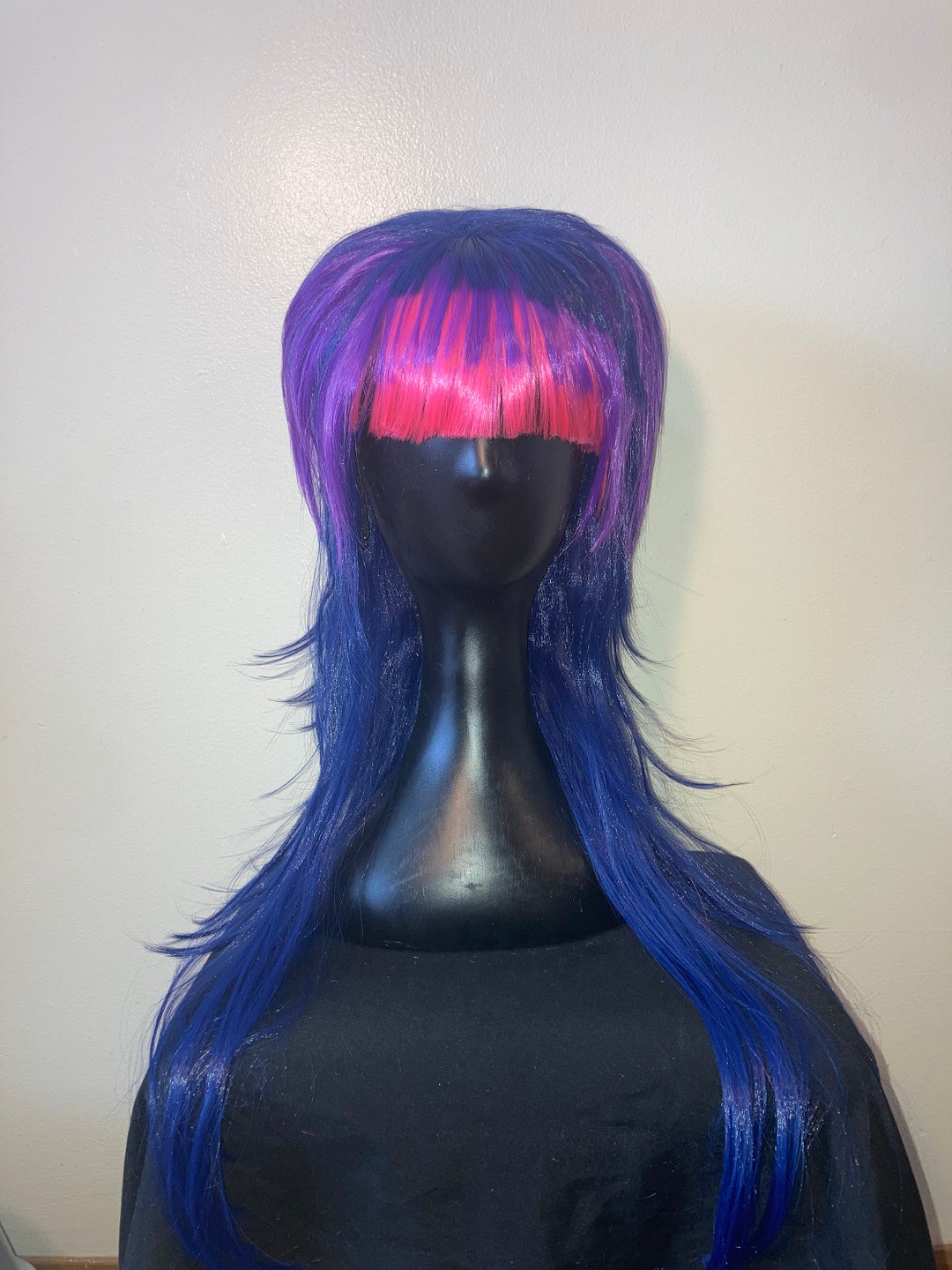 Pink/Purple/Blue Neon Diva 80s Mullet Wig - Etsy Österreich