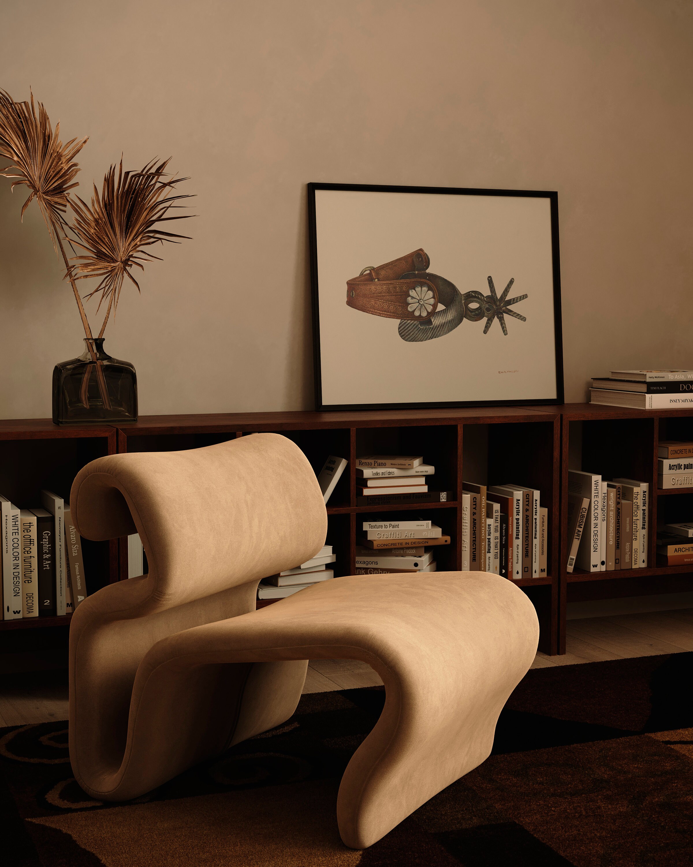 Vintage Spur Print Western Home Decor Antique Watercolor Painting ...