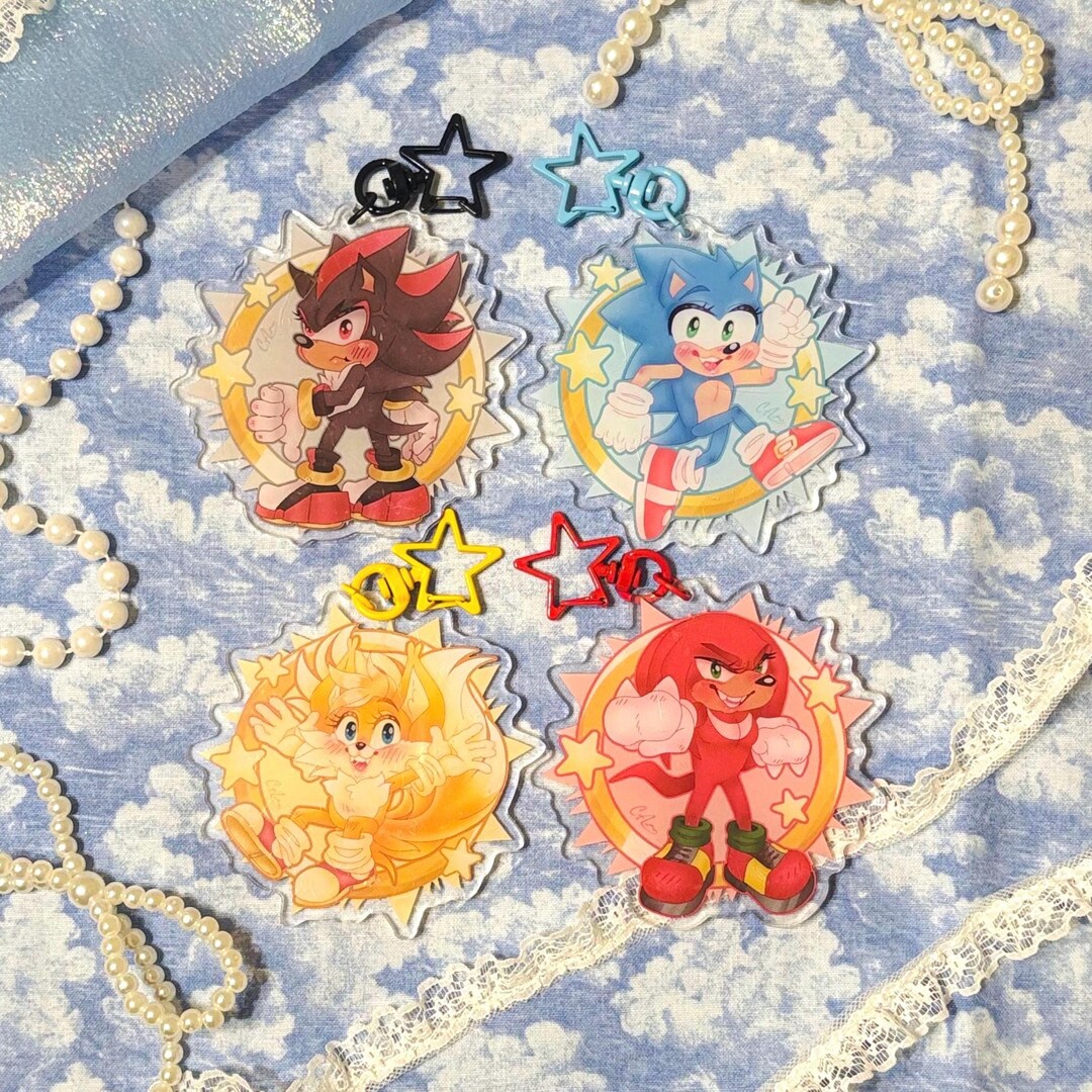 Sonic Acrylic Charms & Buttons - Etsy