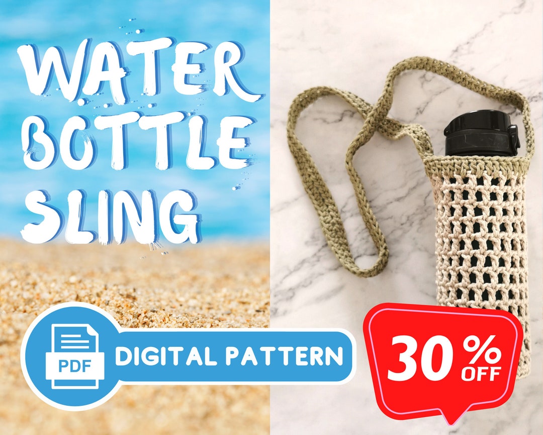 Crochet Water Bottle Sling Digital Pattern PDF File for - Etsy