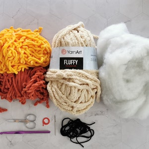 Fluffy Hen - Digital Crochet Pattern for a Fluffy Chicken Plush ...