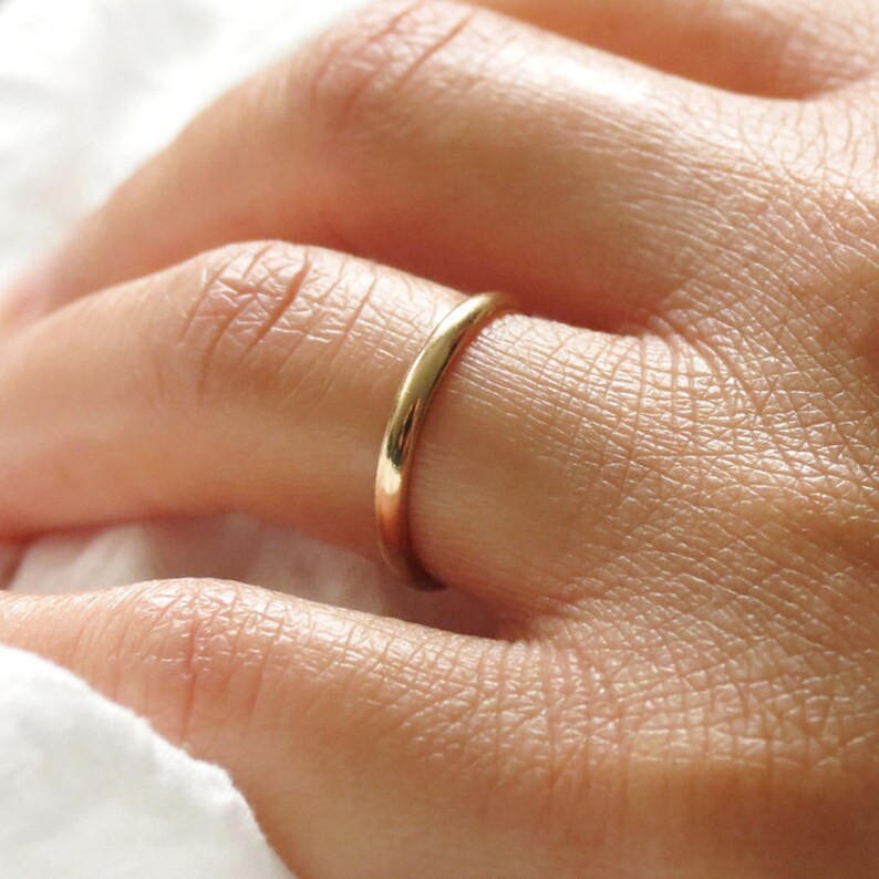 Band Ring Simple Band Ring Minimalist Ring Gold Band Sterling Silver ...