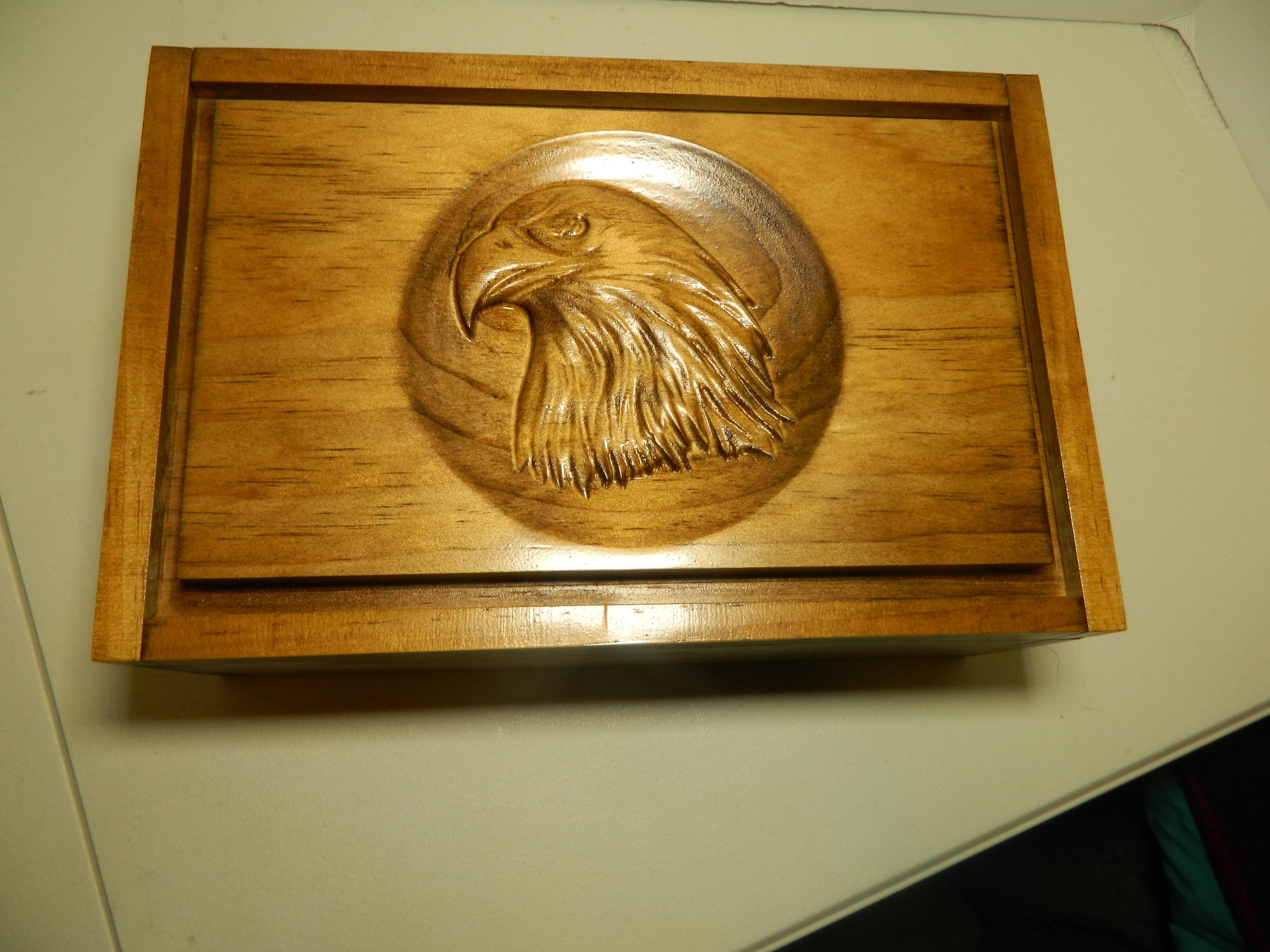 Keepsake Memory Eagle Wood Box - Etsy