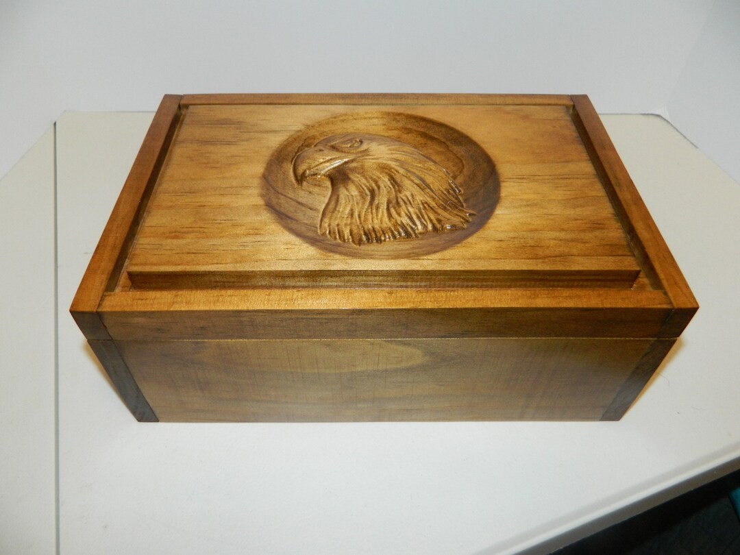 Keepsake Memory Eagle Wood Box - Etsy