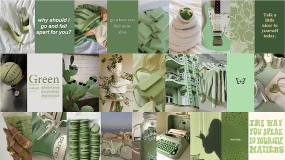 100 SAGE GREEN AESTHETIC Collage Pics Nature/90s/retro - Etsy