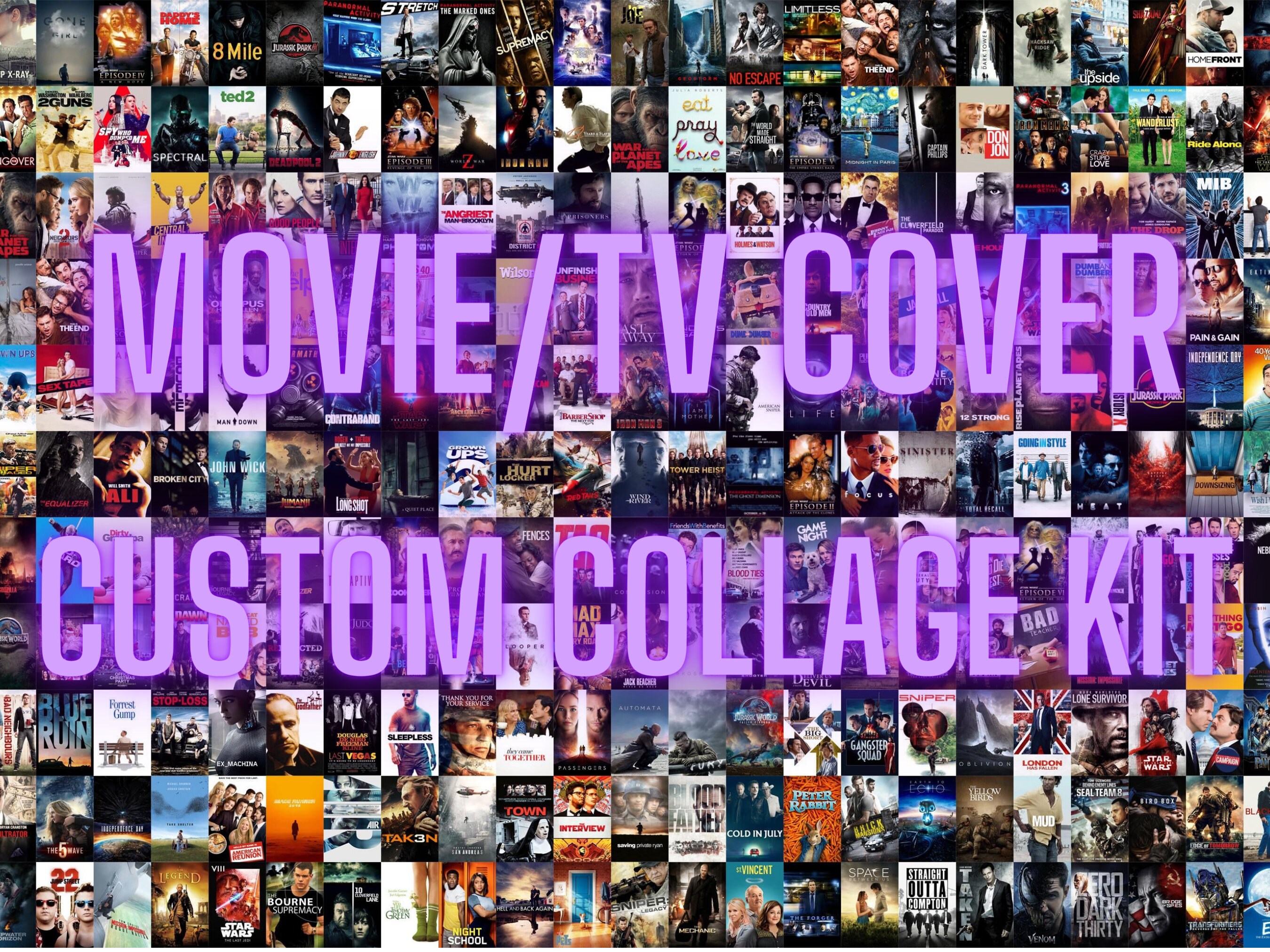 100 Pcs CUSTOM MOVIE/TV Cover Collage Wall Kit Classic/romcom/action ...