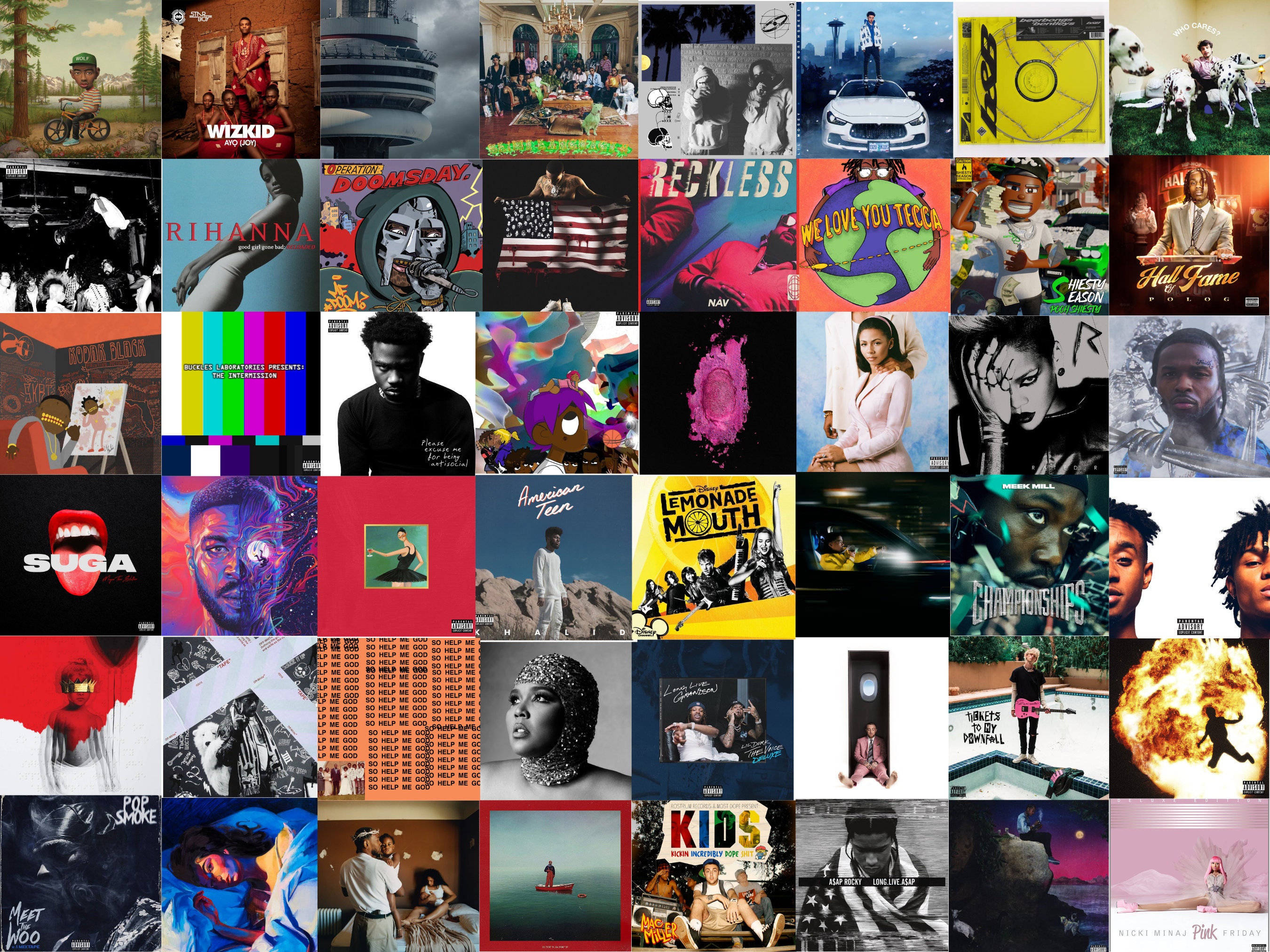 200 Pcs ULTIMATE Rap/pop Album Cover Collage COLLECTION *PRINTED ...