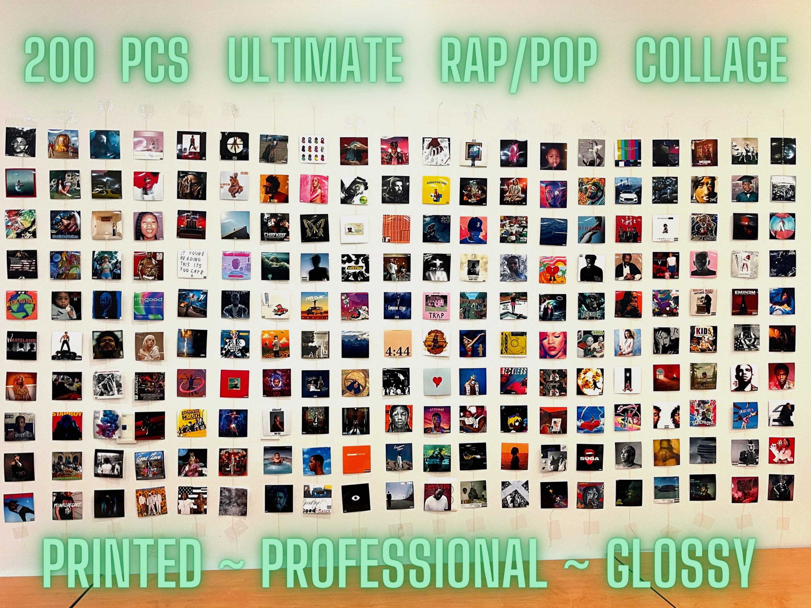 200 Pcs ULTIMATE Rap/pop Album Cover Collage COLLECTION *PRINTED ...