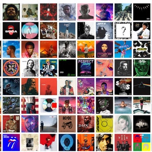 ALBUM COVER Collage **customizable** 80 Pcs *PRINTED* Pop/rap Albums ...
