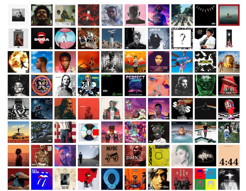 ALBUM COVER Collage customizable 80 Pcs PRINTED Pop/rap - Etsy