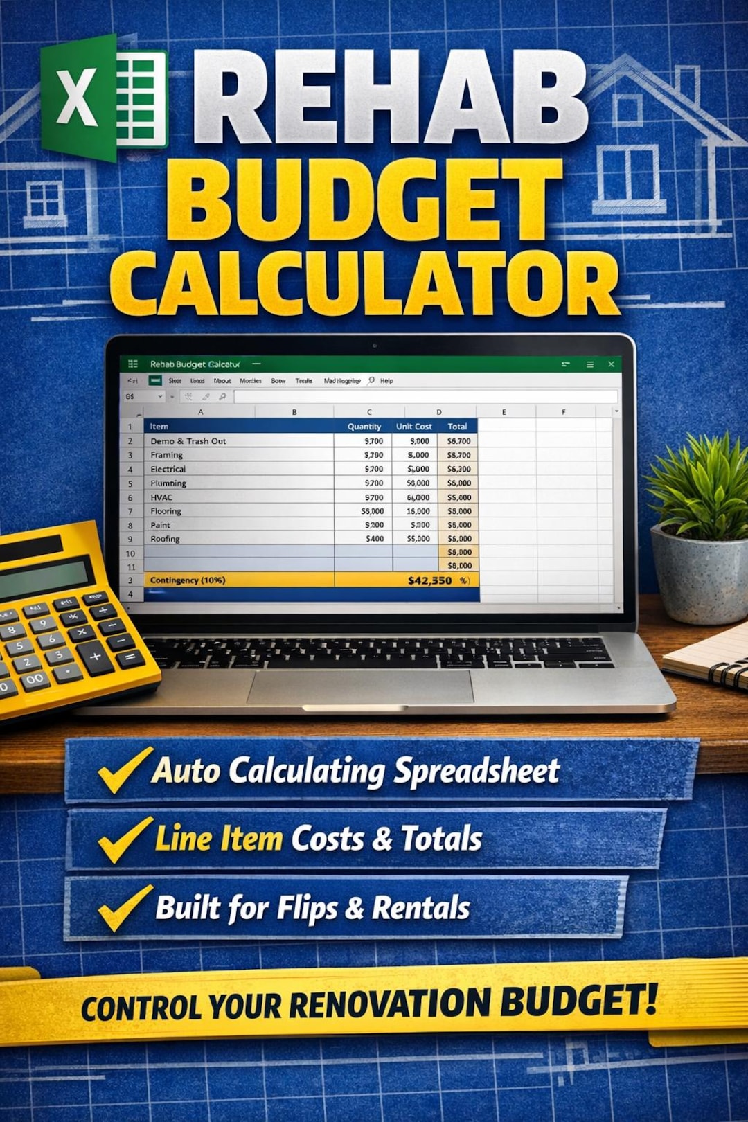 Rehab Budget Calculator for Real Estate Investors | Flip & Rental ...