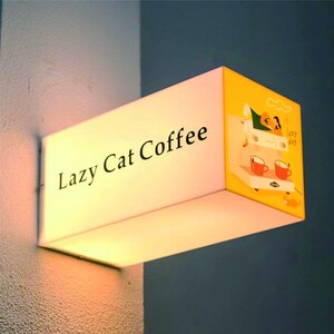 Acrylic Full Illuminated Lightbox,custom Coffee Shop Signboard,led ...