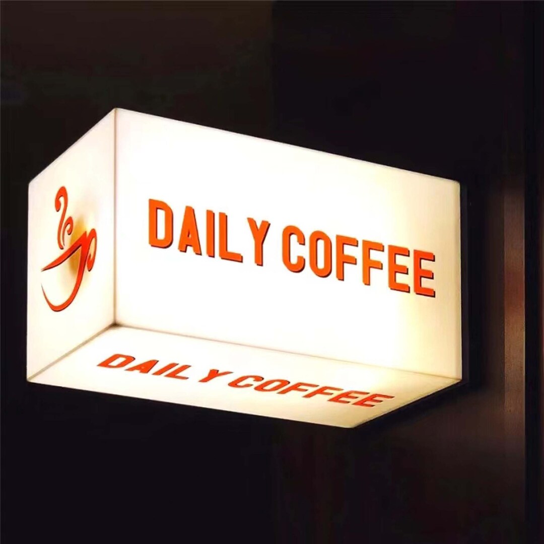 Acrylic Full Illuminated Lightbox,custom Coffee Shop Signboard,led ...