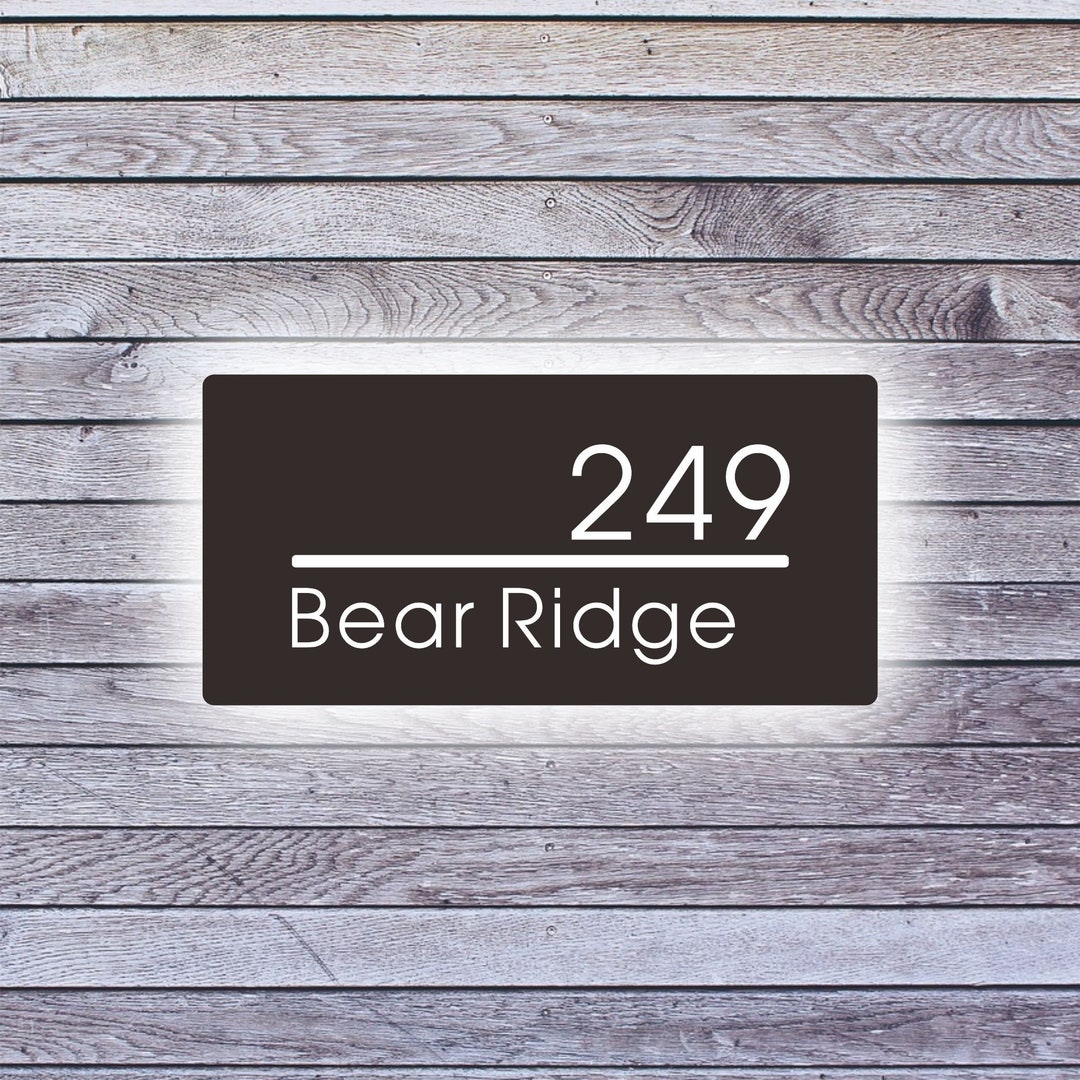 Custom House Number Sign,led Address Number ,metal Address Plaque ...