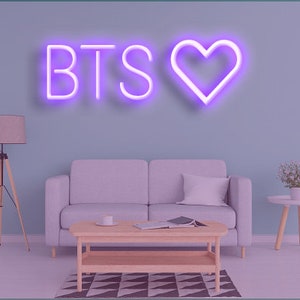 Bts Neon Light Sign, Led Neon Sign for Kpop,army,led Hanging, Wall ...