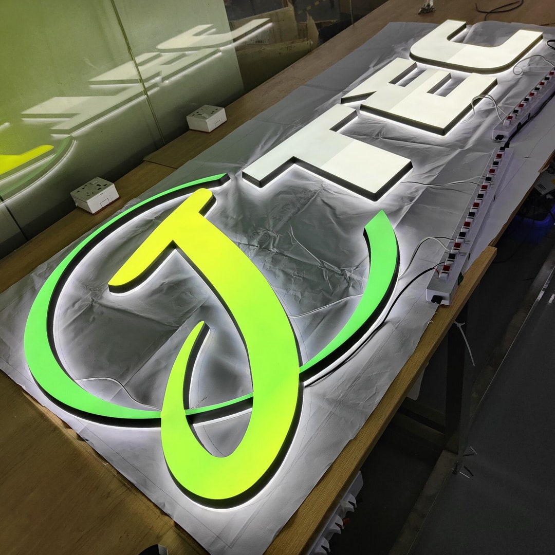 Custom LED Channel Letters,metal Backlit Sign,acrylic Front Illuminated ...