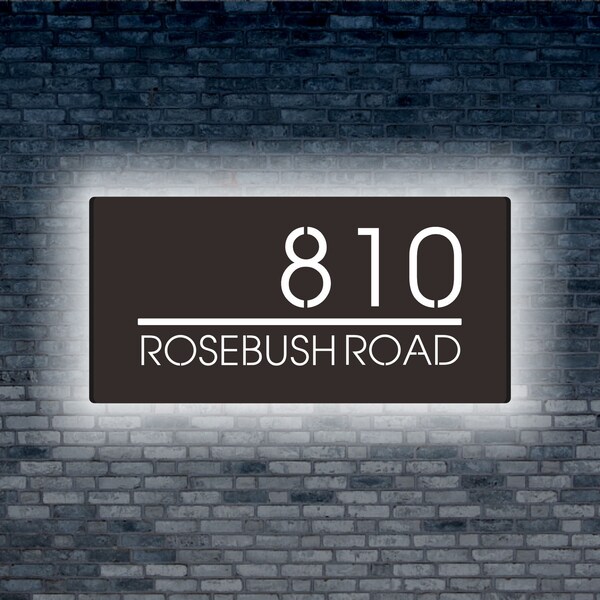 Lighted House Number - Etsy