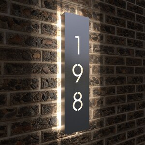 Metal House Number Sign,light up Address Box Sign,address Rectangle ...