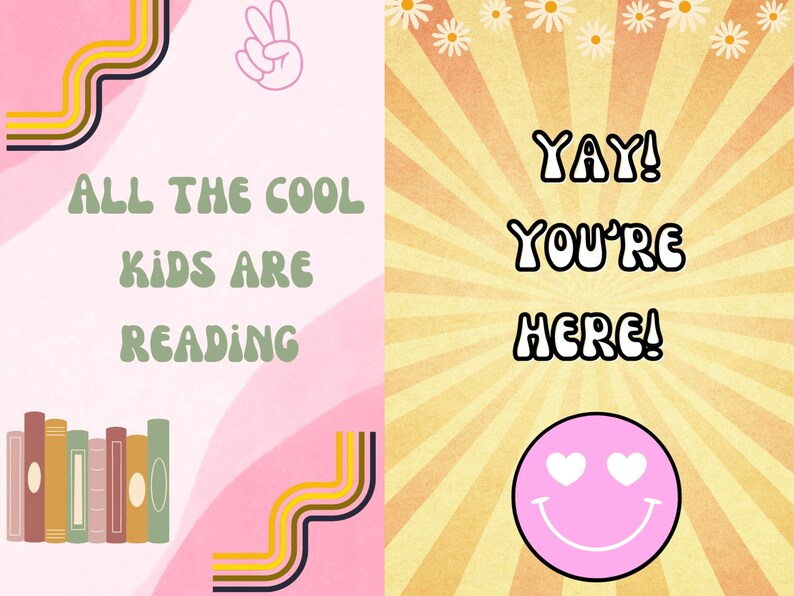 Groovy Retro Classroom Posters , Inspirational, Motivational, Growth ...