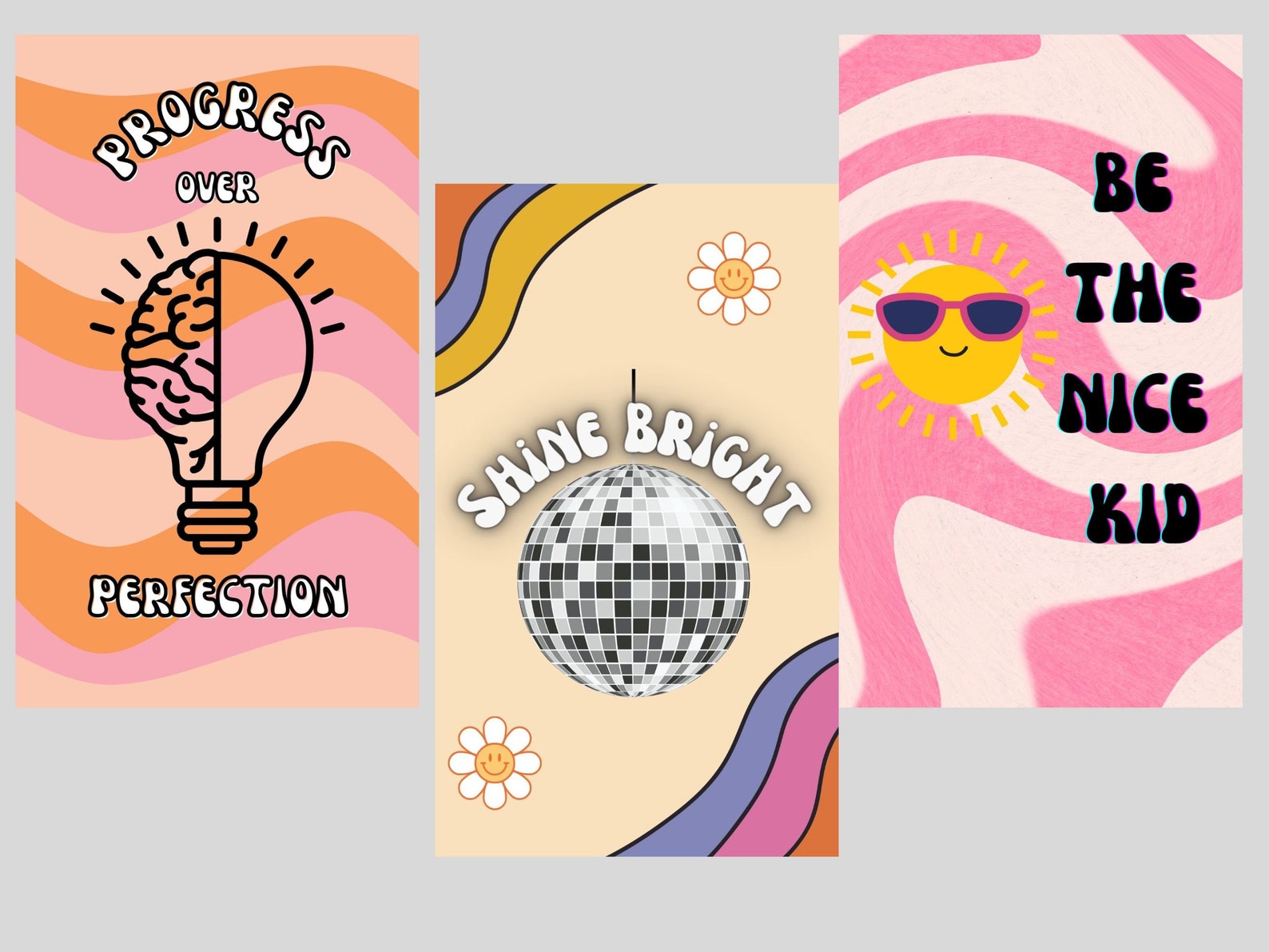 Groovy Retro Classroom Posters , Inspirational, Motivational, Growth ...