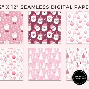 Printable Digital Paper | Christmas Background | Seamless Patterns ...