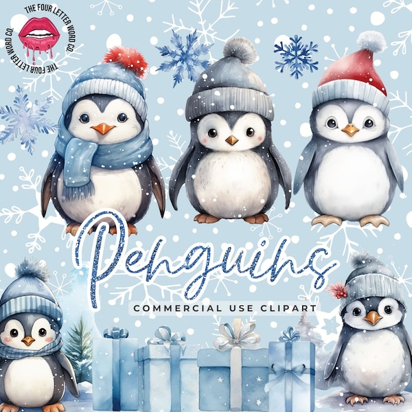 Penguin Clipart - Etsy