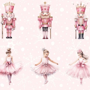 Christmas Pink Nutcracker Clipart Bundle | Ballet Clipart | Png ...