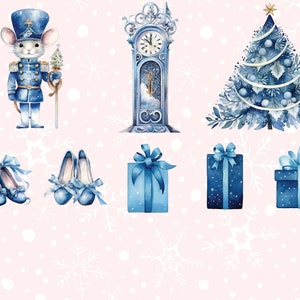 Christmas Blue Nutcracker Clipart Bundle | Ballet Clipart | Png ...