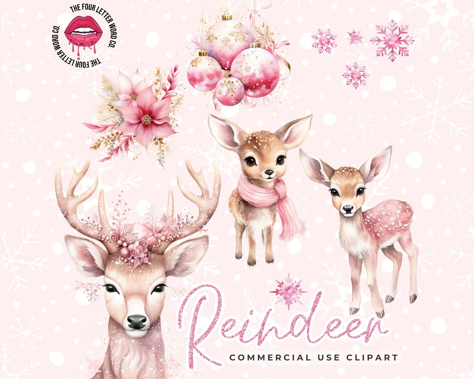 Baby Deer Watercolor Clipart Bundle | Woodland Animals Clipart ...